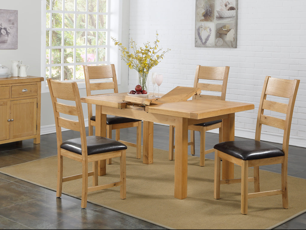 Rustic Oak - 4x3 Dining Set – Spencer James Furniture